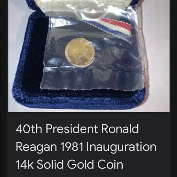 Other | Ronald Reagan 14k Gold Inaugural Commemorative Coin From The ...